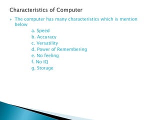Basics COMPUTER FUNDAMENTALS Unit I.pptx