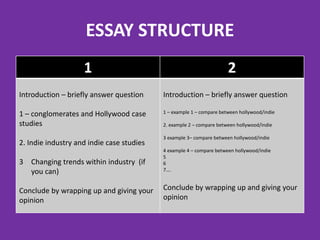 Basic section b essay structures | PPTX