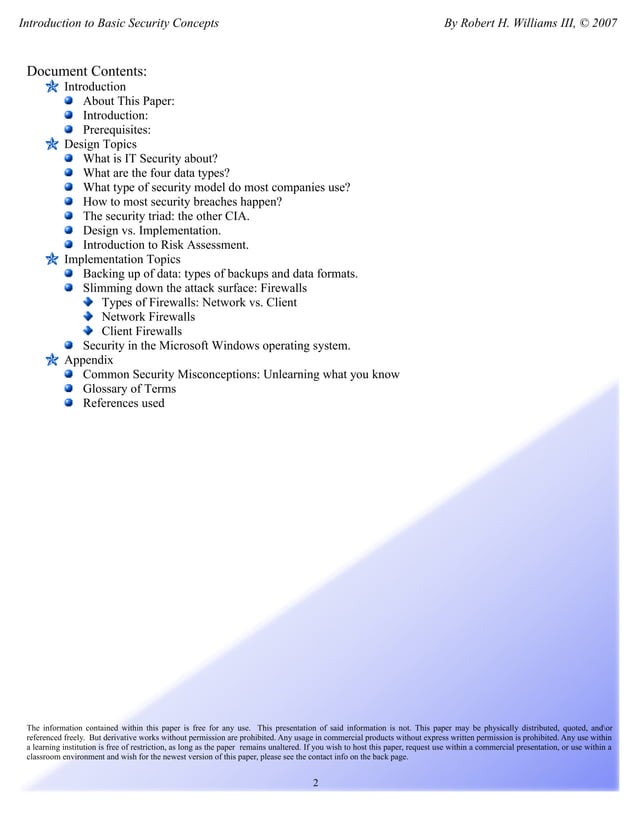 Basic security concepts | PDF | Operating Systems | Computer Software and Applications