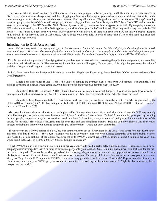 Basic security concepts | PDF | Operating Systems | Computer Software and Applications