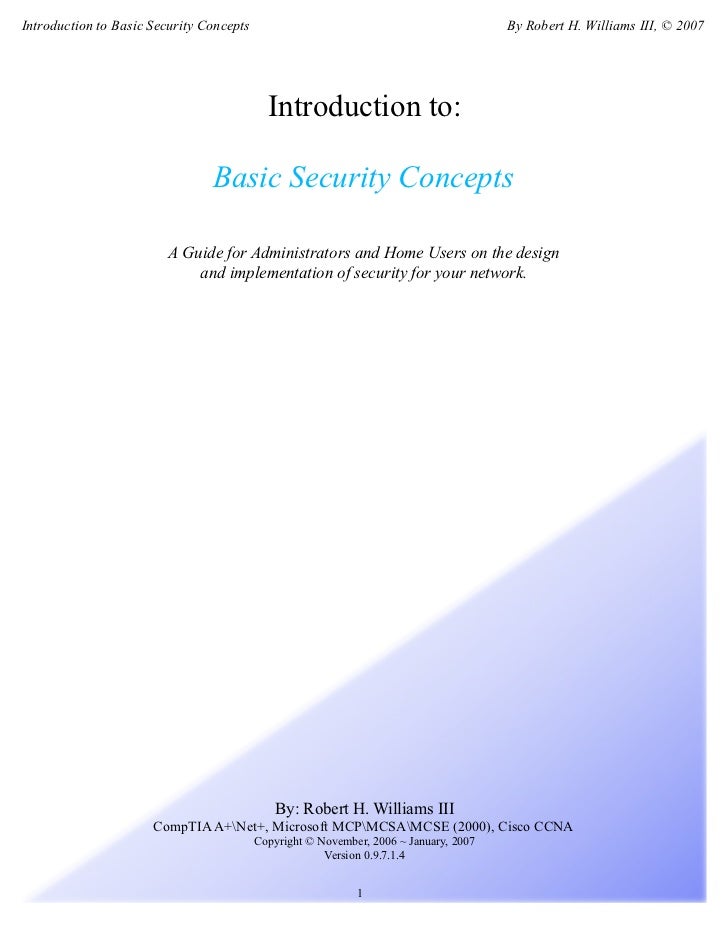 Basic Security Concepts