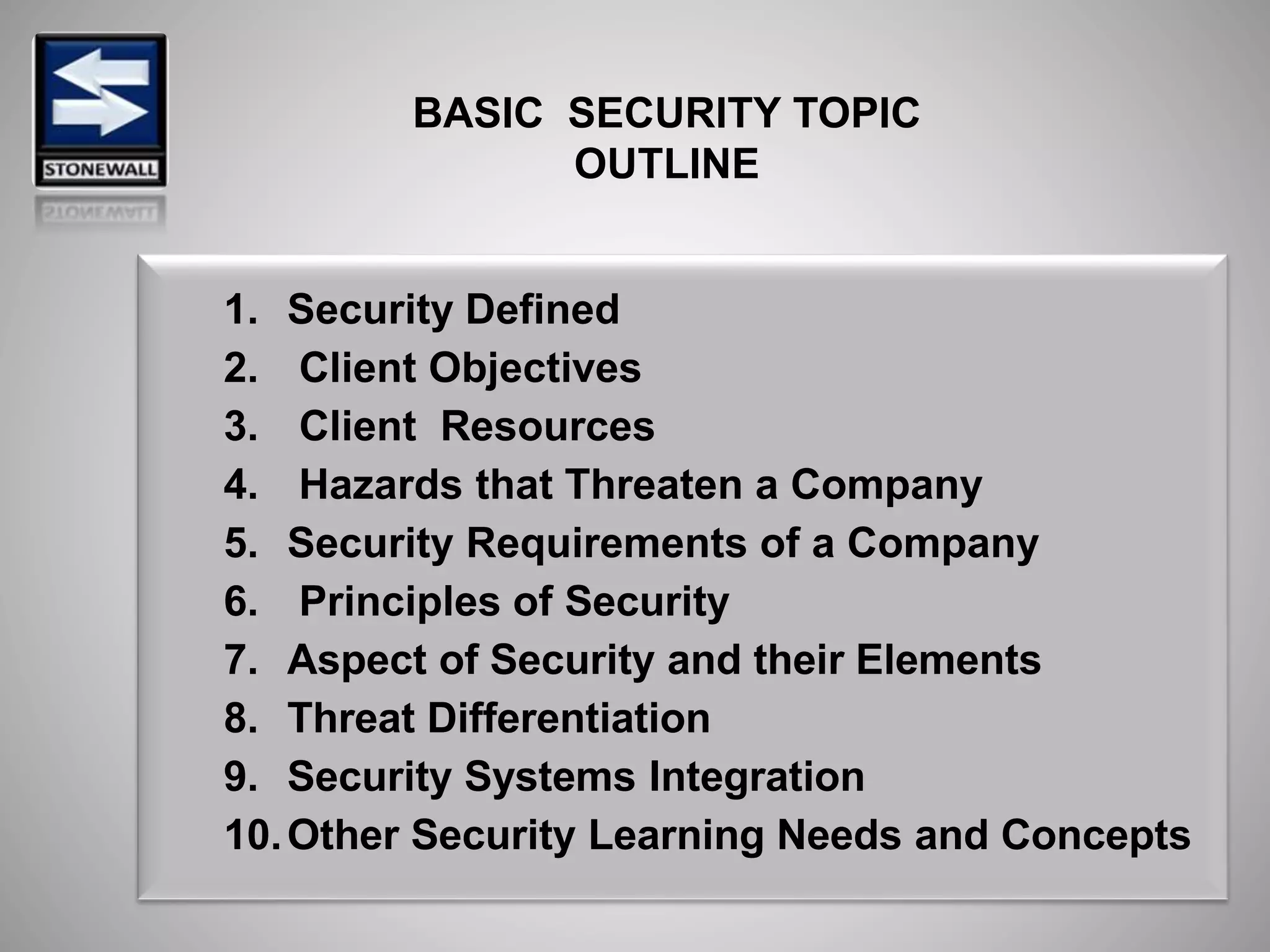 Basic Security Concepts JMSupan 2019 Edition | PPTX