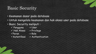 Basic security(oracle) | PPT