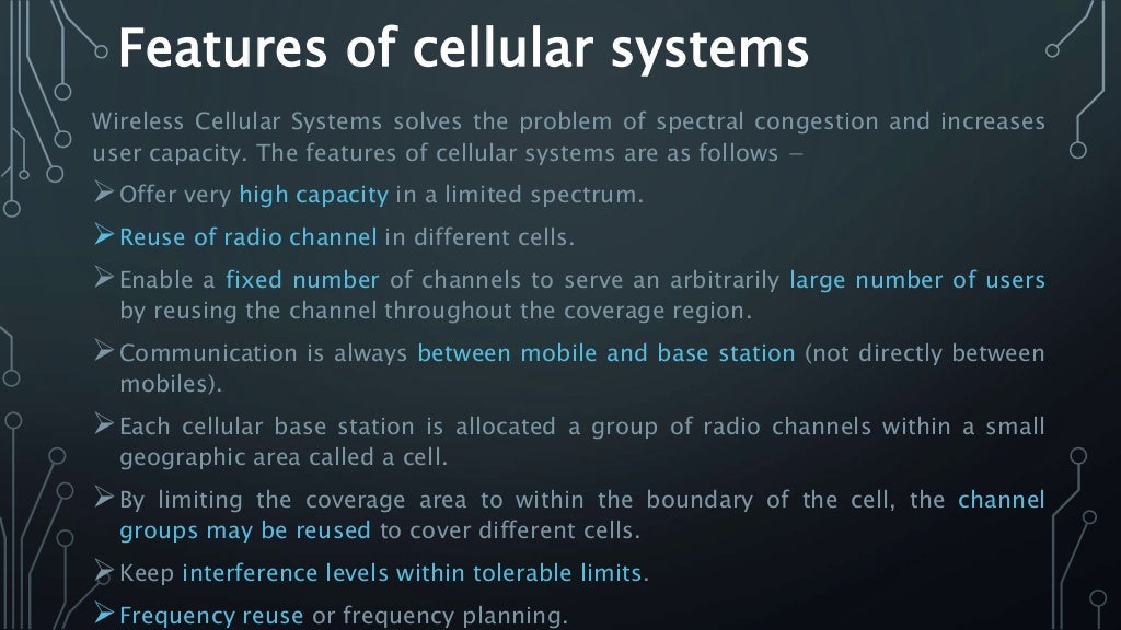 Basic cellular system