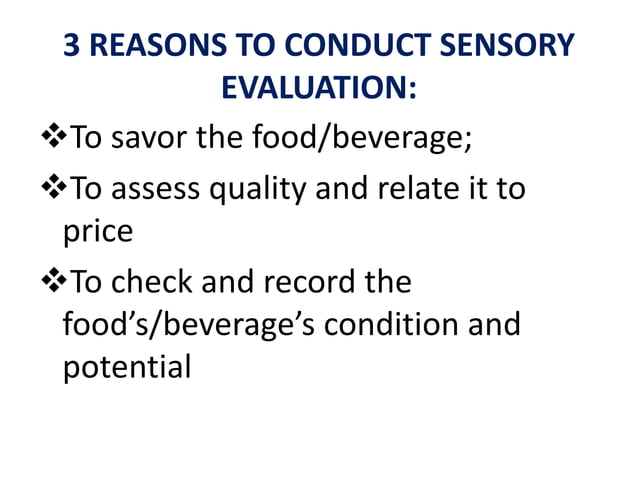 Basic sensory evaluation of beverages | PPTX | Chemistry | Science