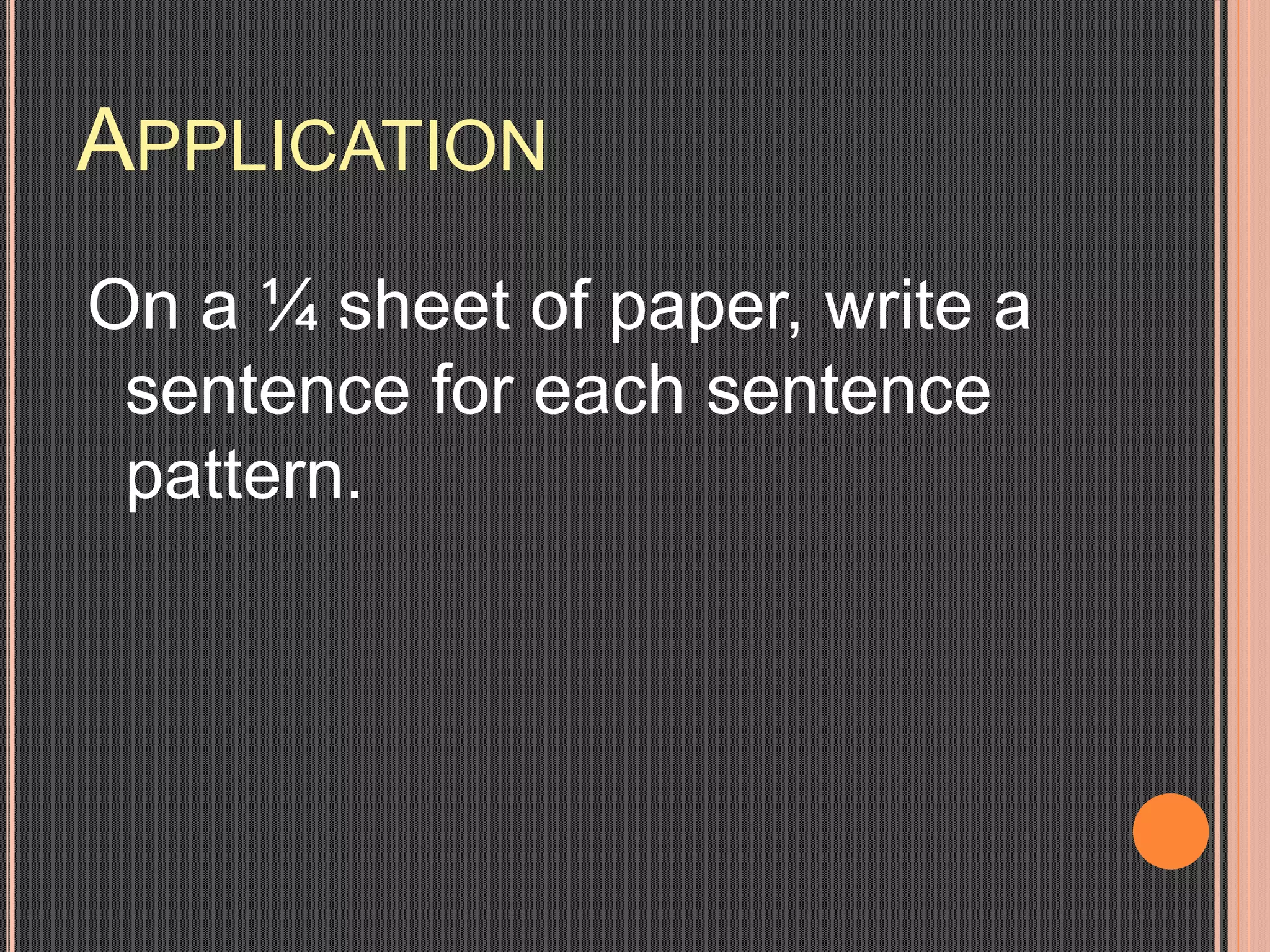 Basic sentence patterns | PPTX