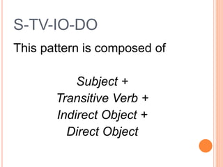 Basic sentence patterns | PPTX