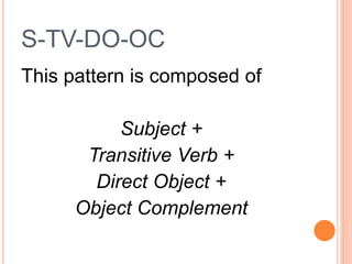 Basic sentence patterns | PPTX