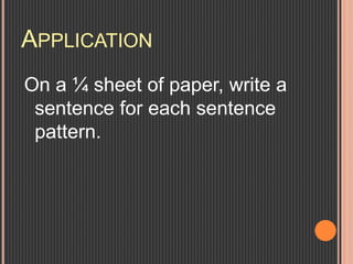Basic sentence patterns | PPTX