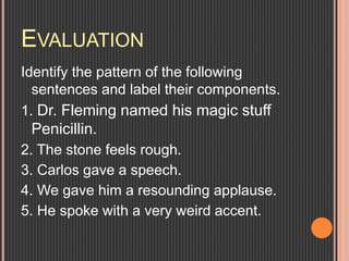 Basic sentence patterns | PPTX