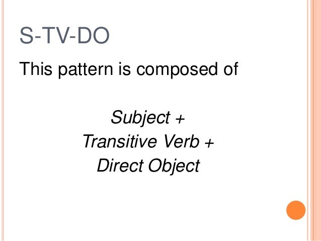 Basic sentence patterns