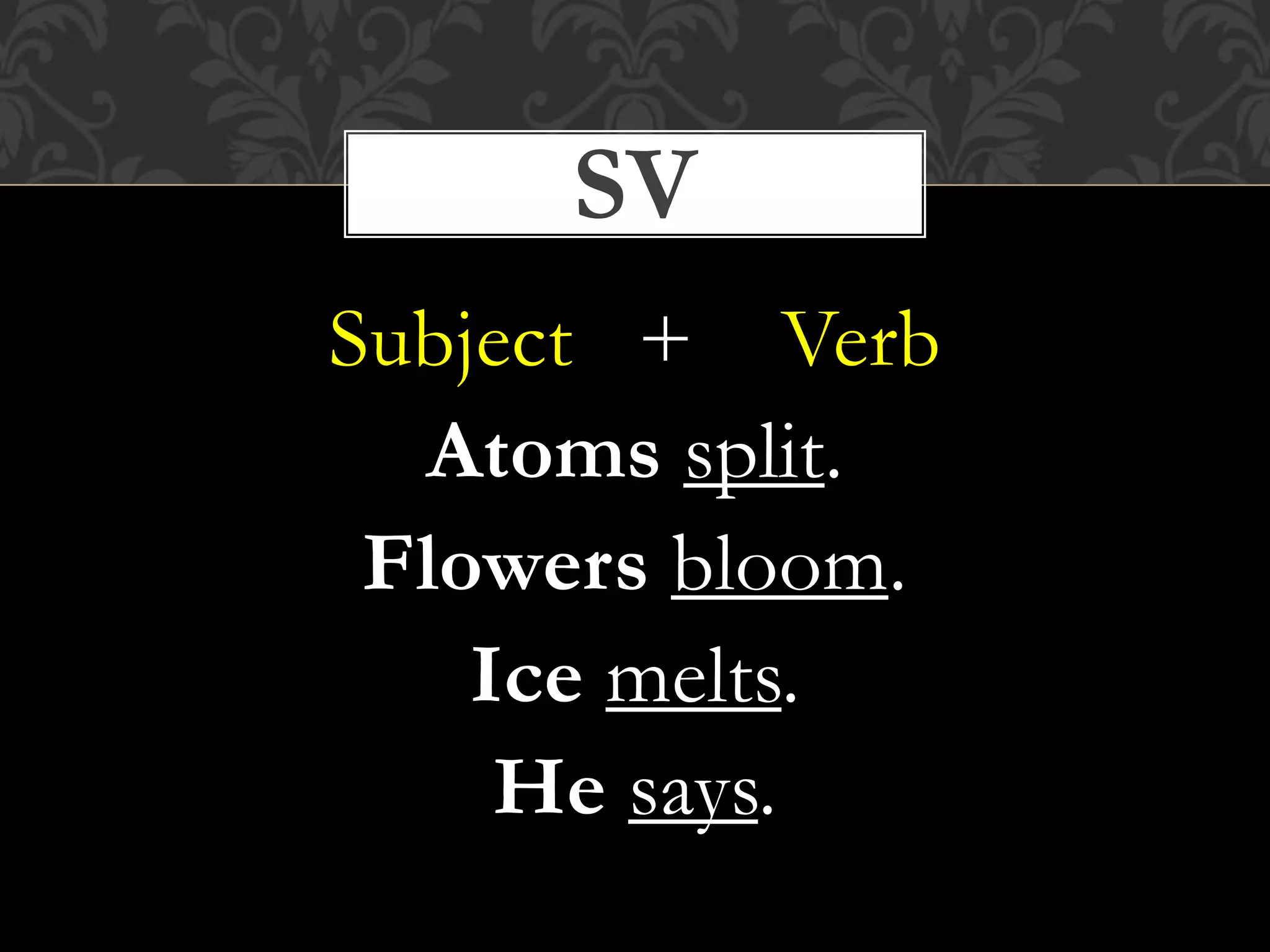 Basic Sentence Patterns | PPT