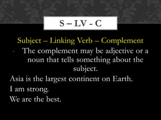 Basic Sentence Patterns | PPT