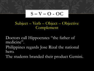 Basic Sentence Patterns | PPT