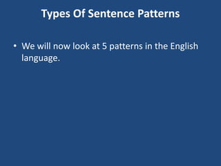 Basic sentence patterns by Dr. Anjibabu | PPTX