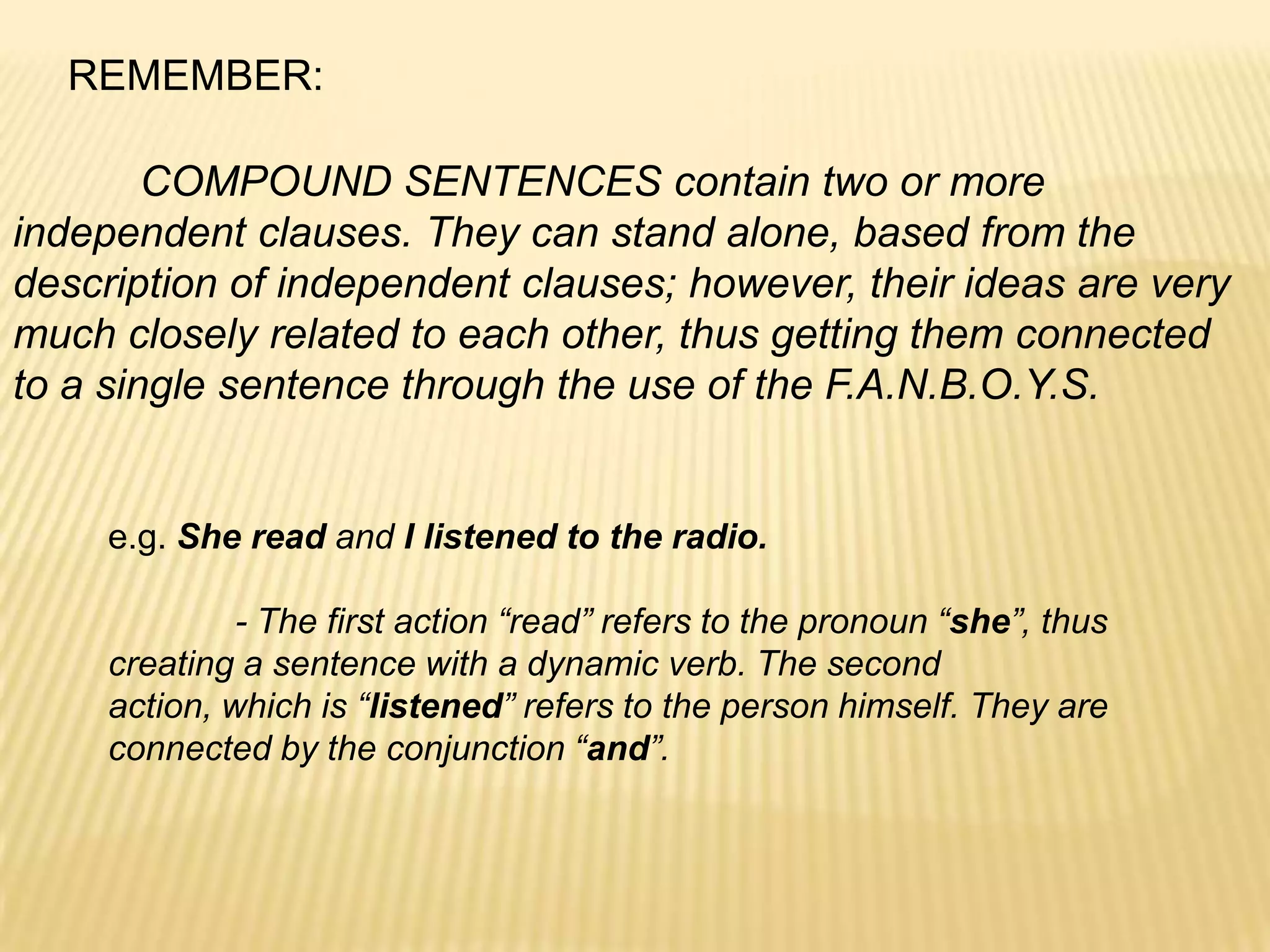 Basic sentence patterns and traditional classification of sentences ...