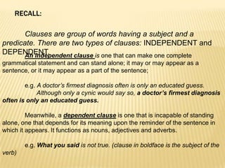 Basic sentence patterns and traditional classification of sentences ...