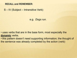 Basic sentence patterns and traditional classification of sentences ...