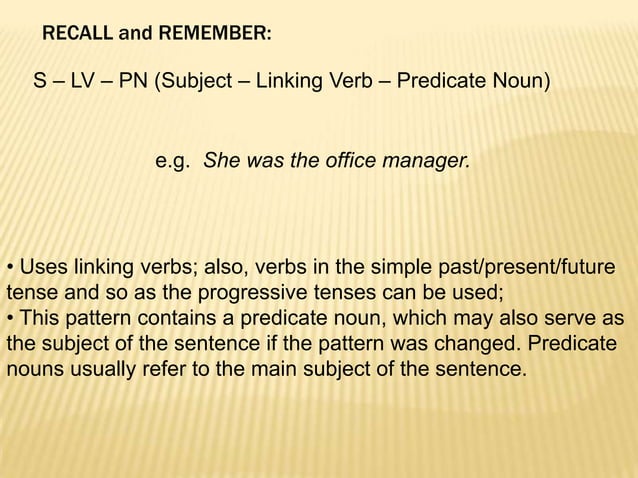 Basic sentence patterns and traditional classification of sentences ...