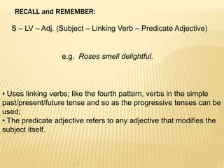 Basic sentence patterns and traditional classification of sentences ...