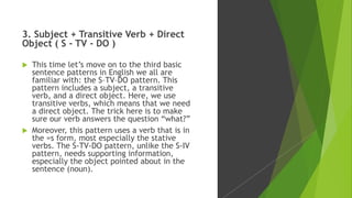 BASIC SENTENCES PATTERNS IN ENGLISH.pptx