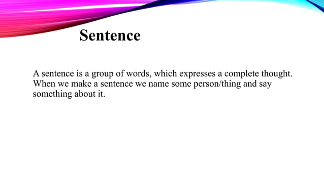 Basic Sentence Structure in English grammar | PPT