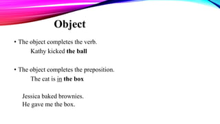 Basic Sentence Structure in English grammar | PPTX