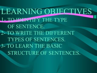 Basic Sentence structures of english lan | PPT