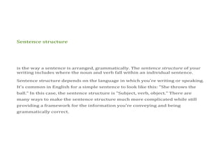 Basic sentenc structure | PPT