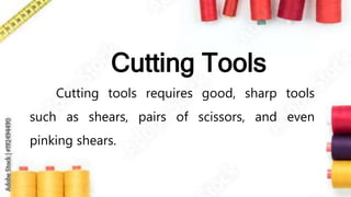Basic Sewing Tools and Equipment | PPTX