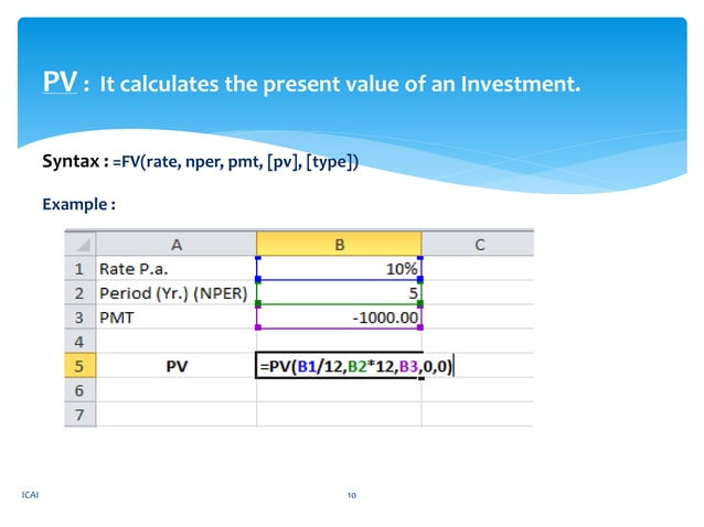 Excel Functions | PPT