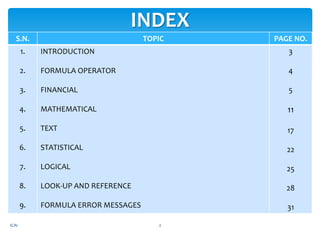 Excel Functions | PPT