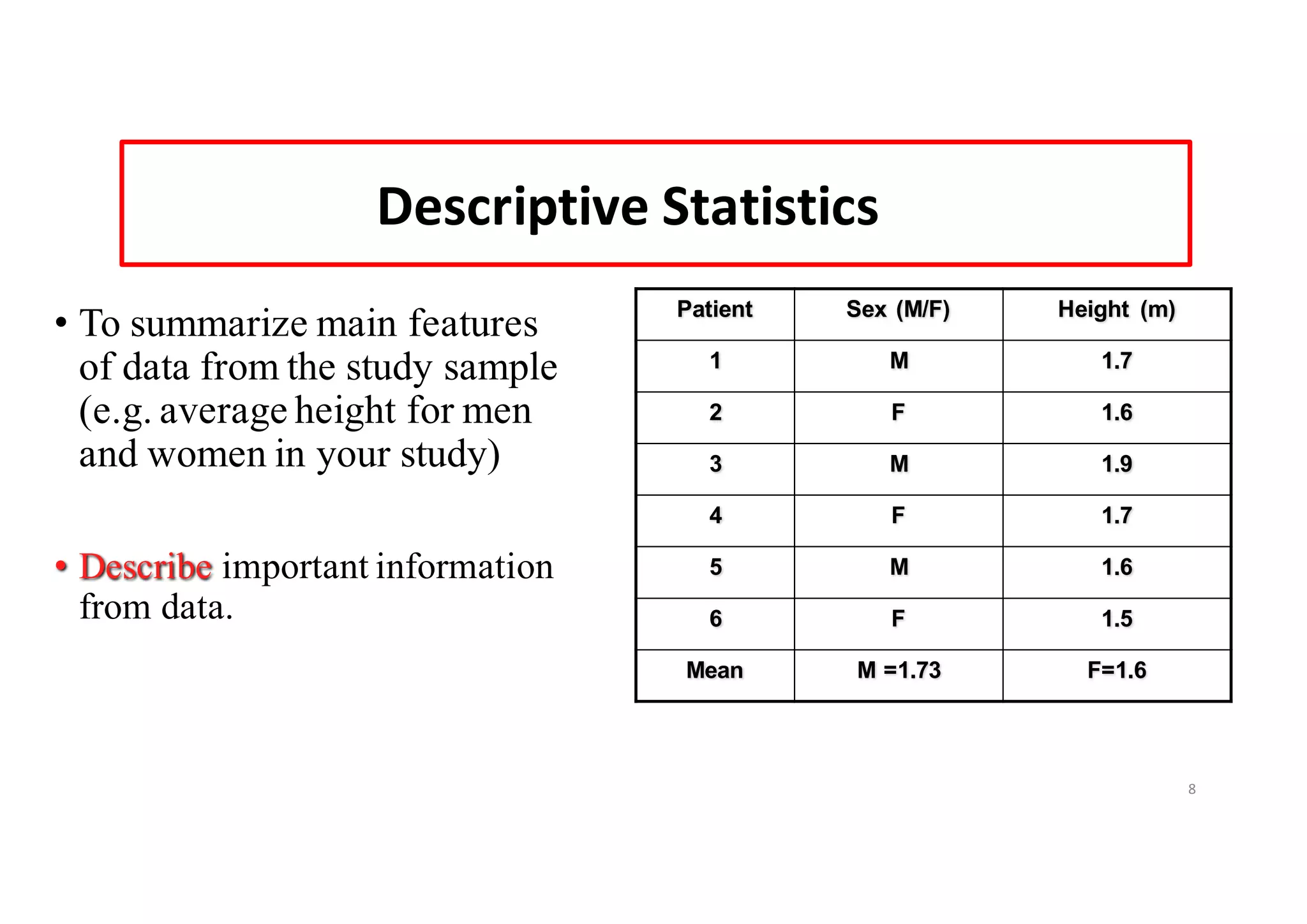 Basics for beginners in statistics | PDF
