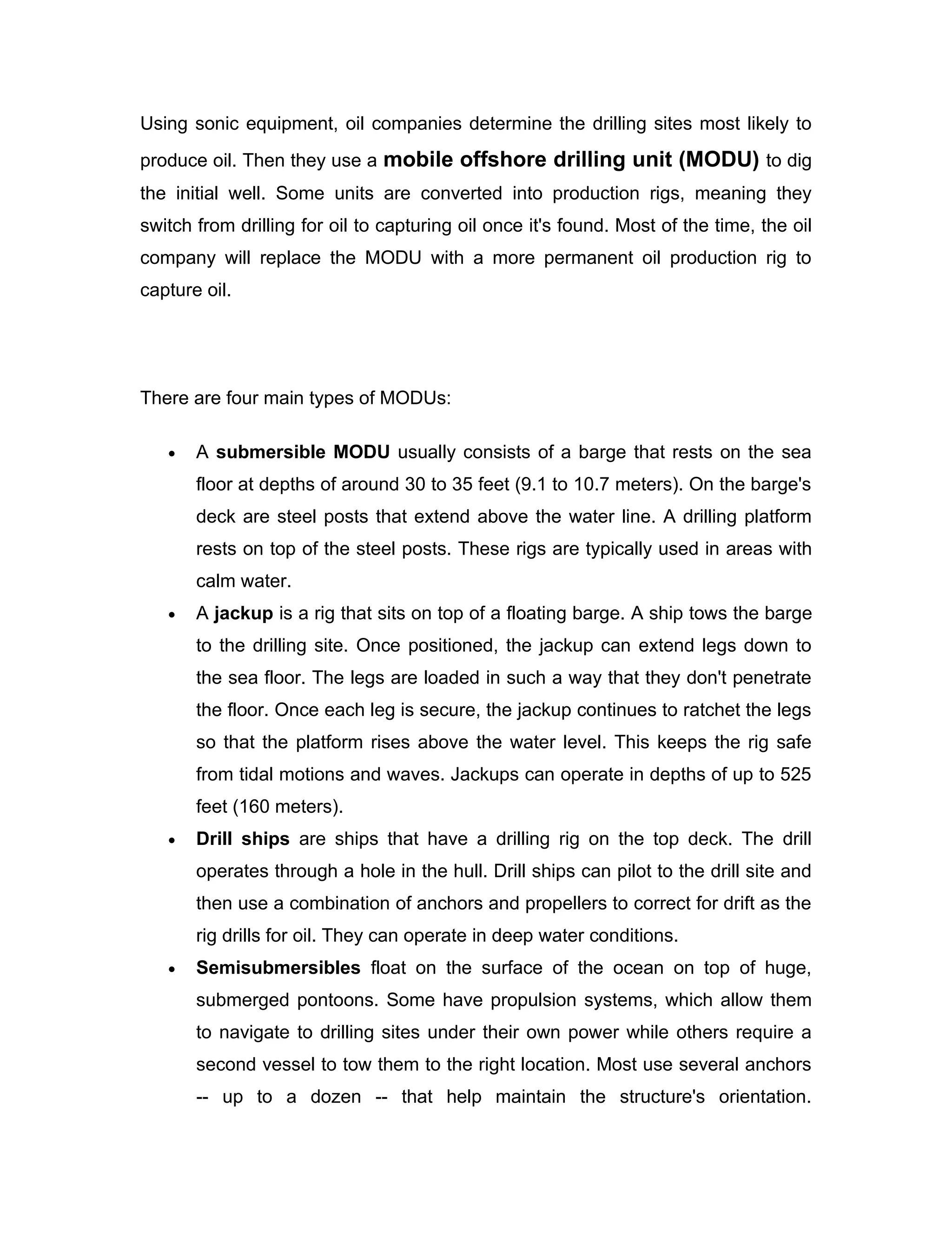 Basics for oil riggers | DOC