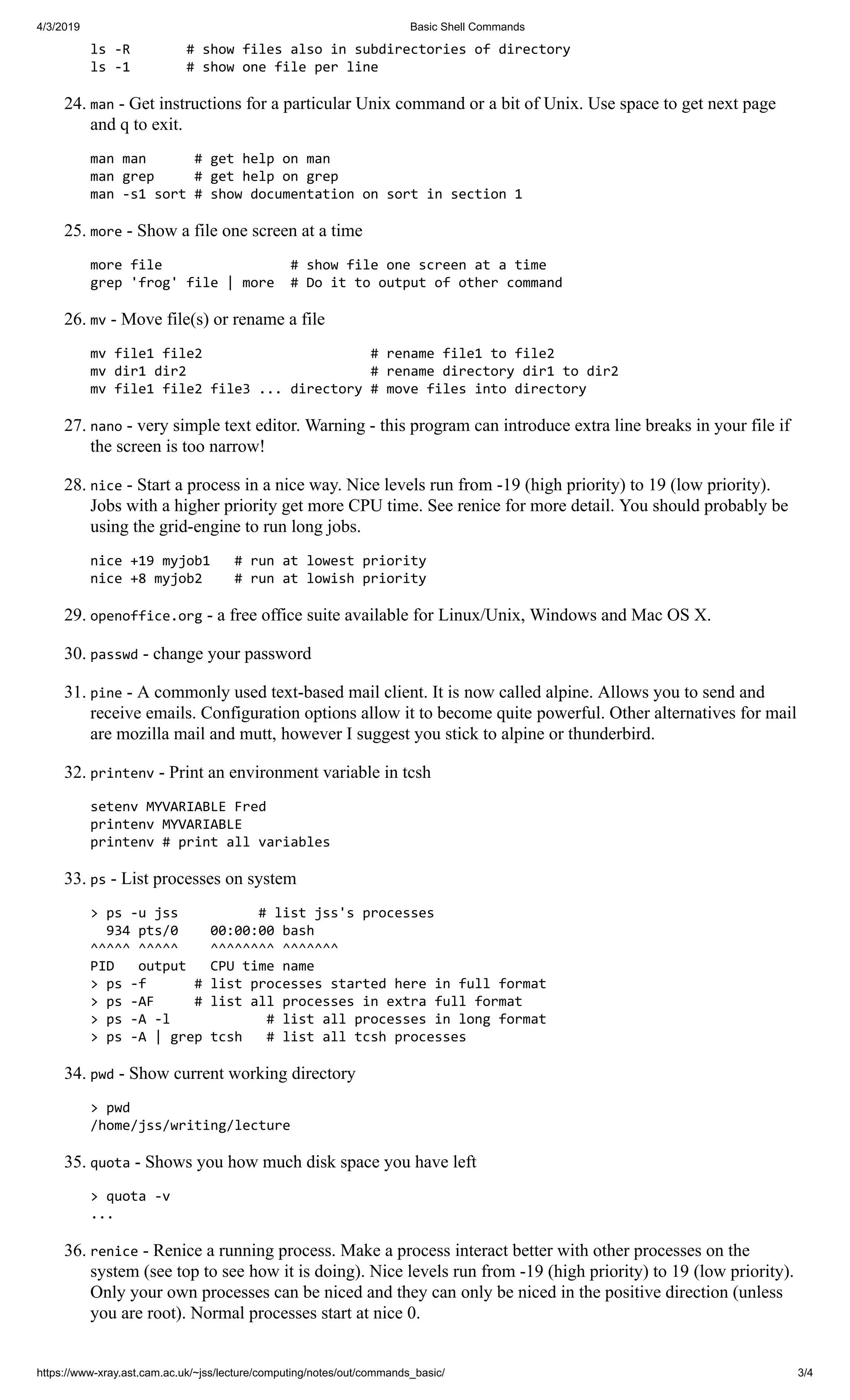 Basic Shell Commands By Jeremy Sanders Pdf