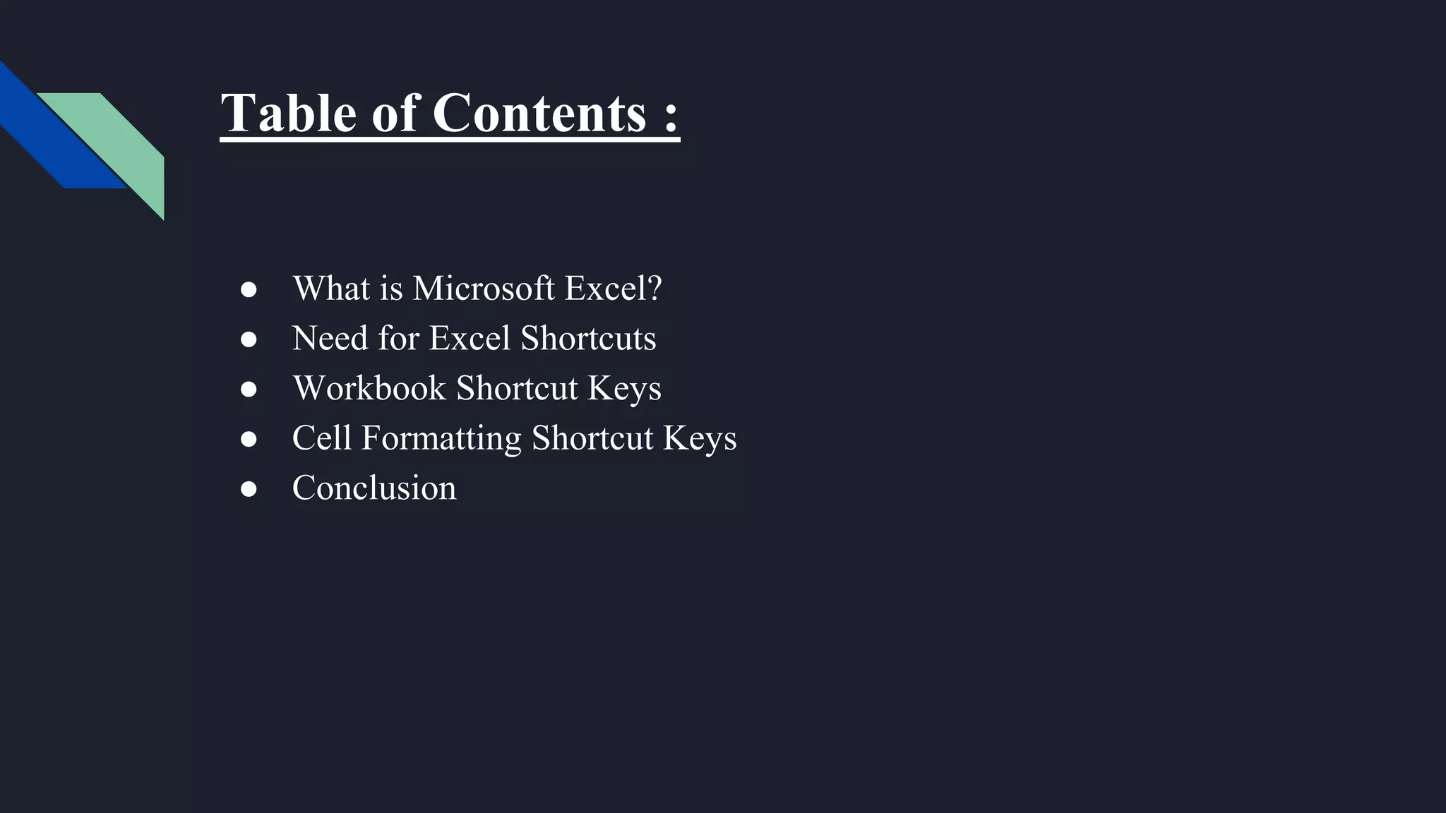 Basic shortcuts in Excel.pptx