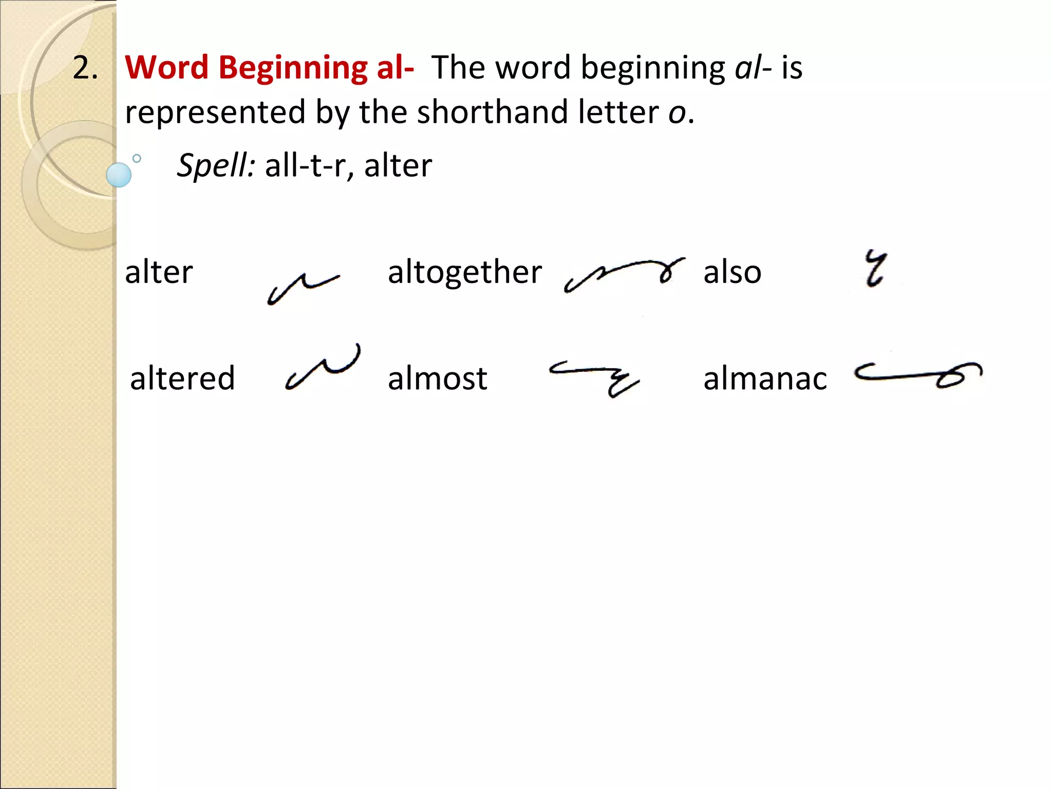 Basic Shorthand Part 2 boa | PPT