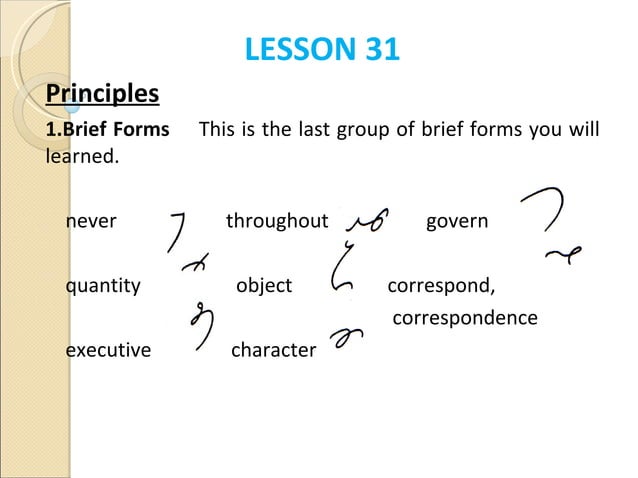 Basic Shorthand Part 2 boa | PPT | Drawing and Sketching | Arts and Crafts