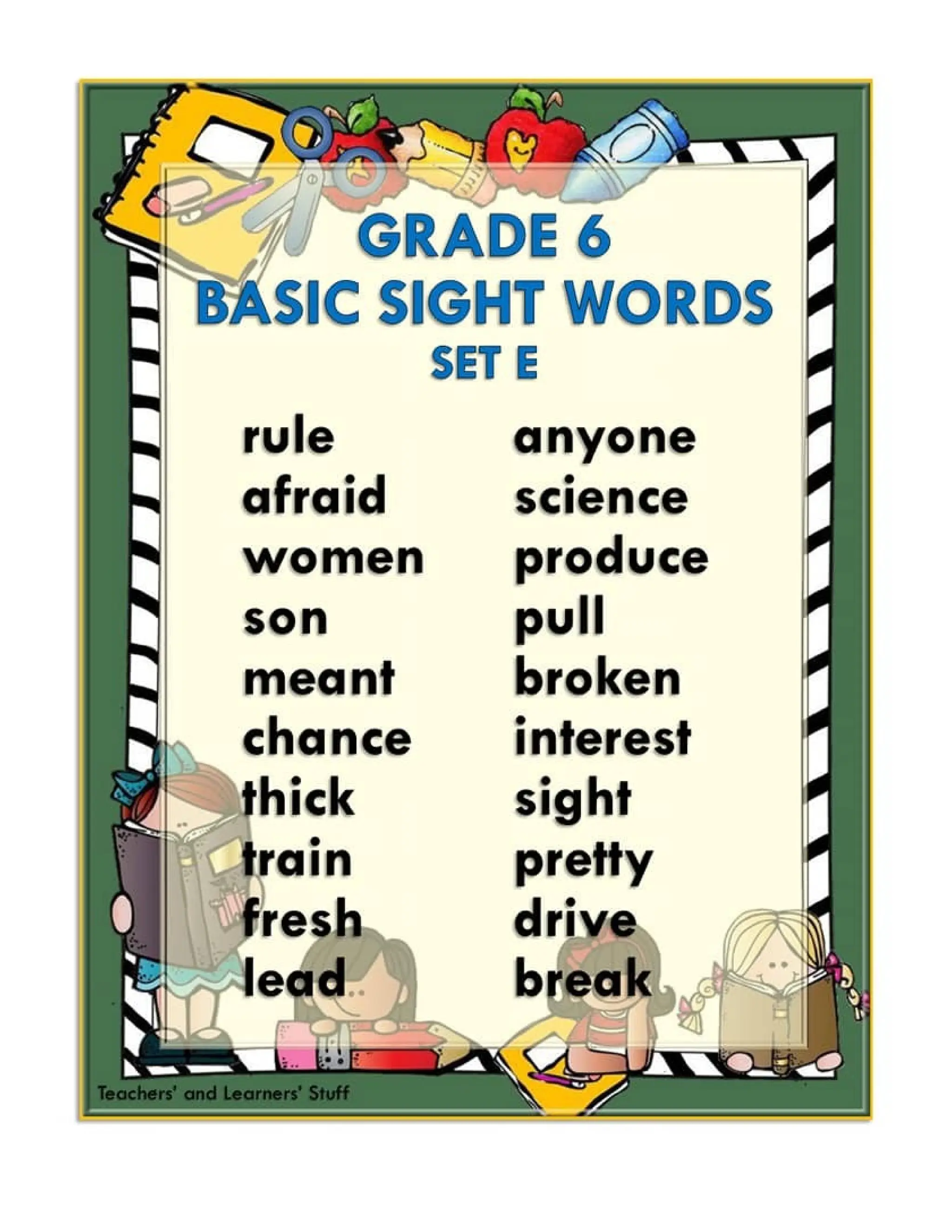 Basic Sight Words for struggling learners 6.docx