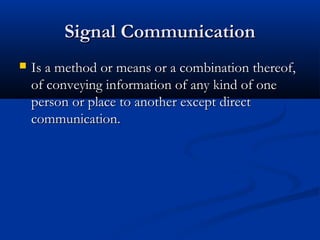 Basic signal communication | PPT