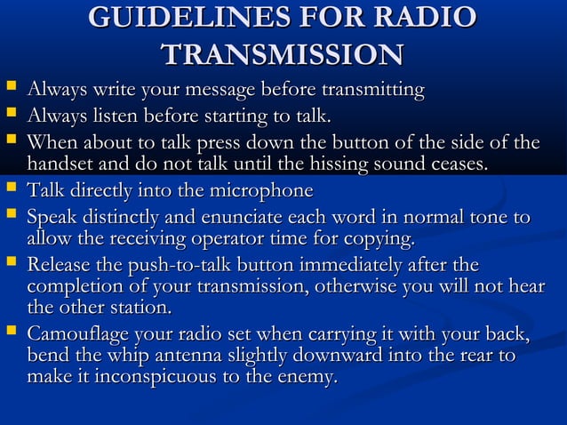 Basic signal communication