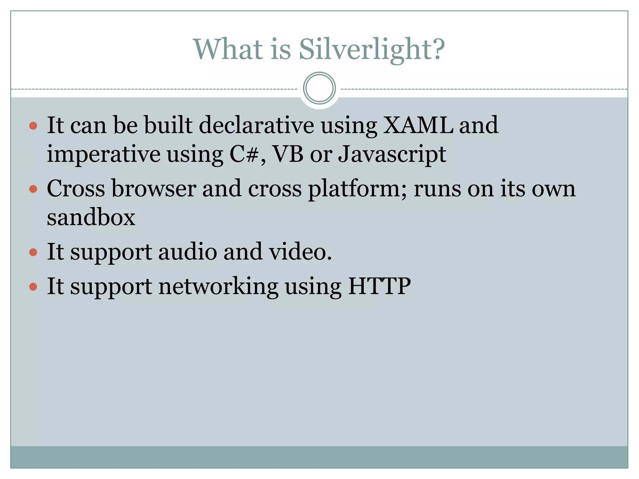 Basic silverlight animation | PPT