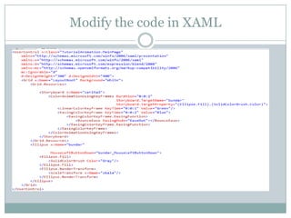 Basic silverlight animation | PPTX | Computer Animation | Computer Software and Applications