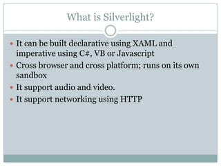 Basic silverlight animation | PPTX | Computer Animation | Computer Software and Applications