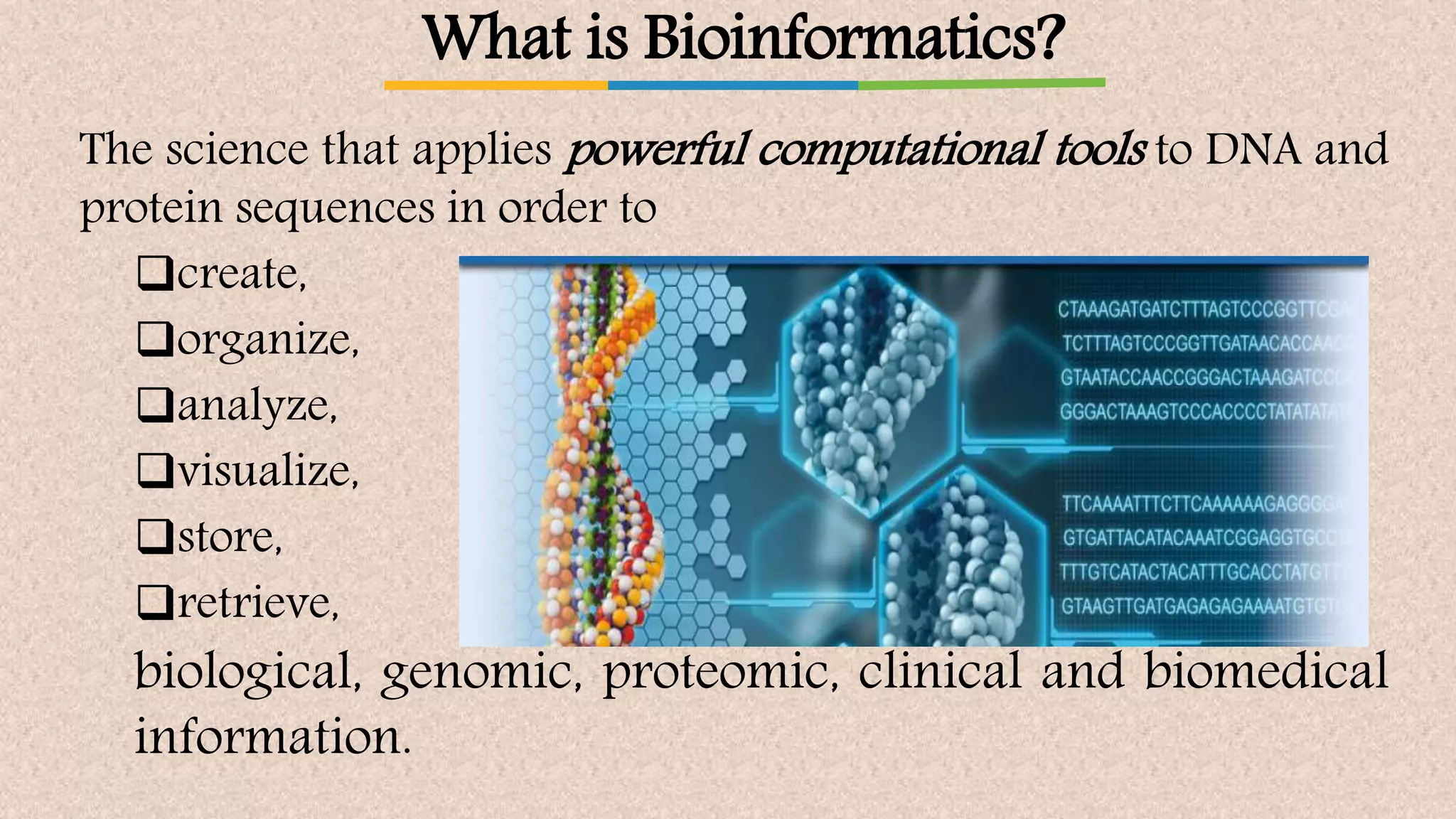 Basics in bioinformatics | PPTX