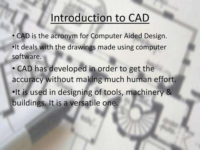 Basics in cad | PPT