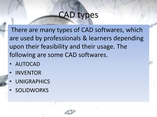 Basics in cad | PPT
