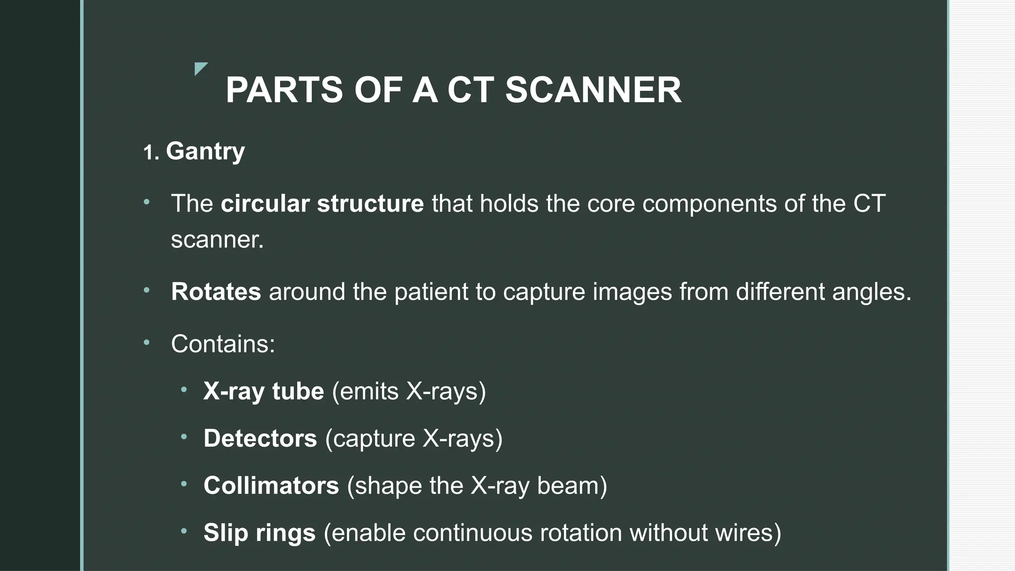 Basics In Ct Computed Tomography Ct Generations Computed Tomography Working Principle