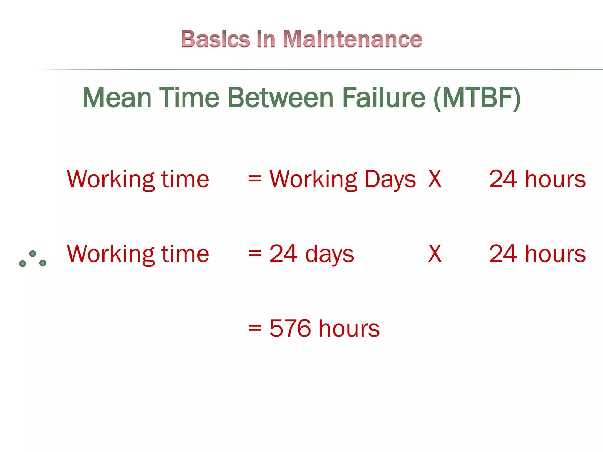 Basics in Maintenance | PPSX