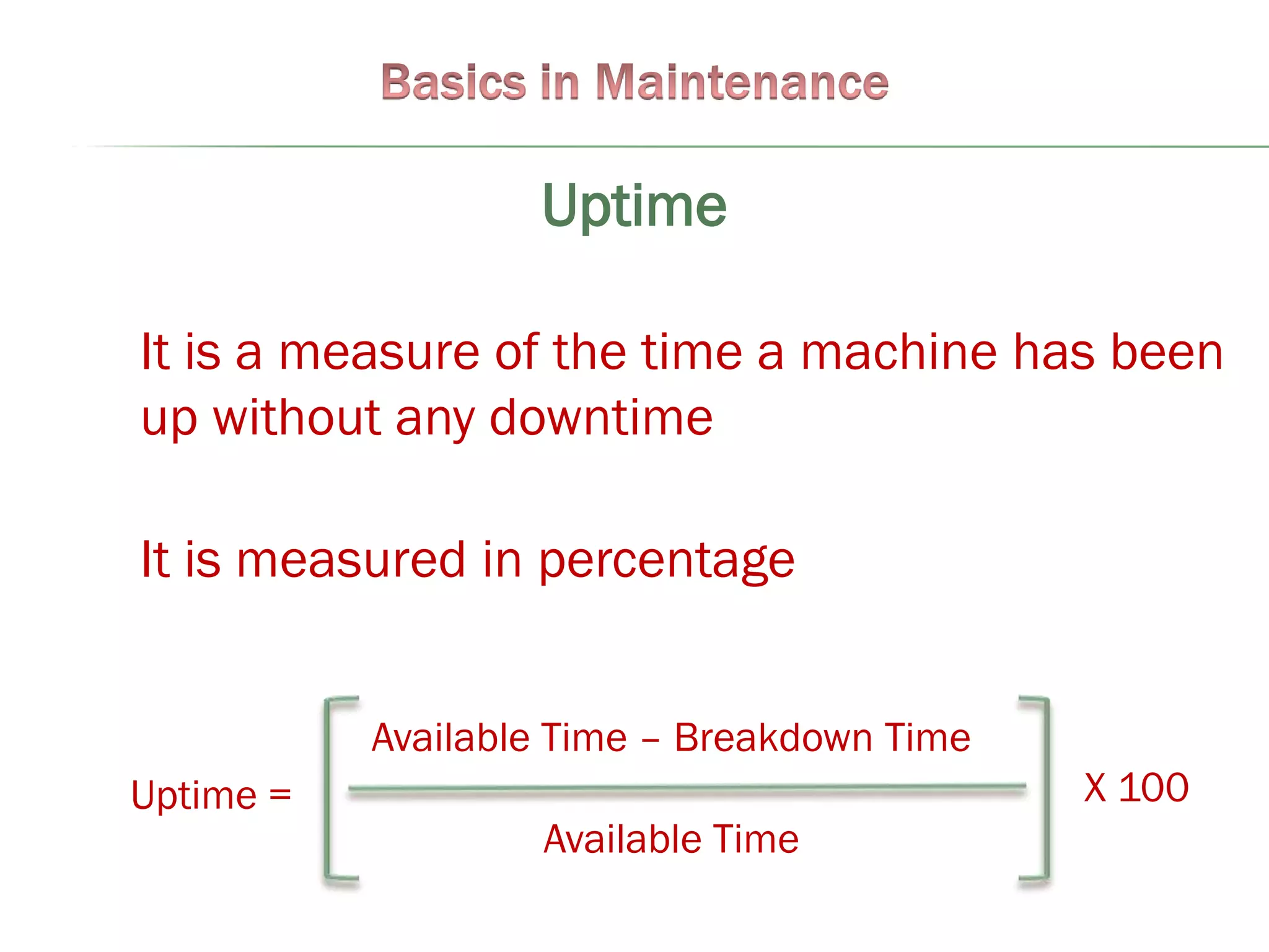 Basics in Maintenance | PPSX